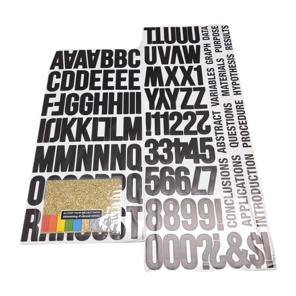 ArtSkills | Design | Artskills Alphabet And Number Stickers Black ...